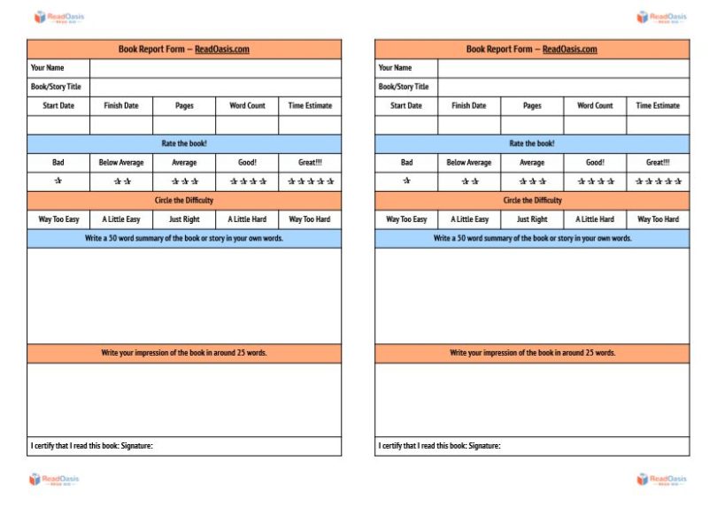 Book Reports – ReadOasis